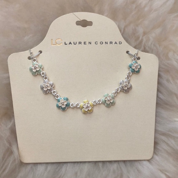 LC Lauren Conrad | Jewelry | Lc Lauren Conrad Enamel Flower Necklace ...